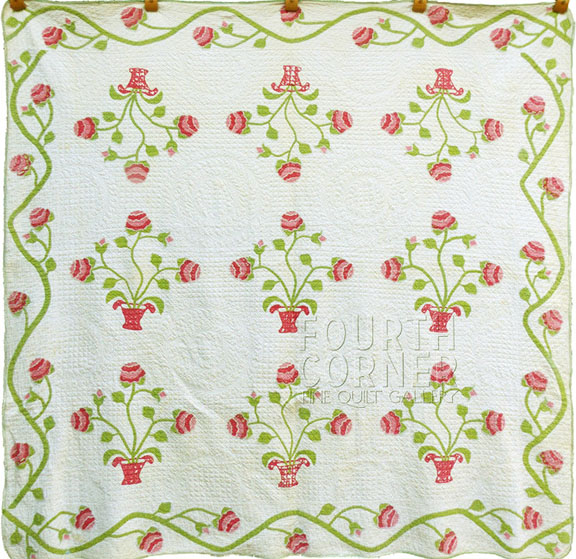 Cloud of Quilt Patterns: Layered Rose Applique