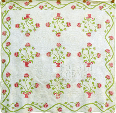 Cloud of Quilt Patterns: Layered Rose Applique