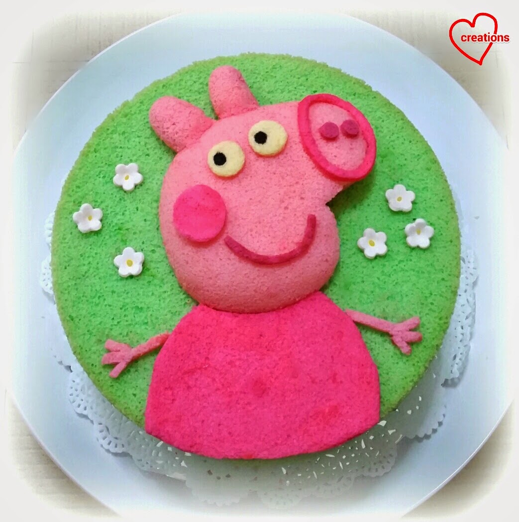 Loving Creations for You: Peppa Pig Chiffon Cake