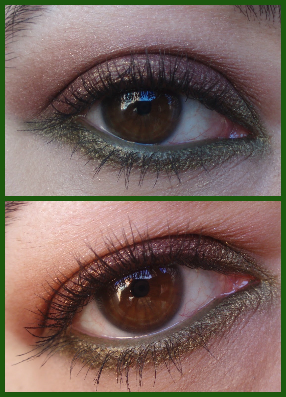 Nikky, loca por la moda: Look verde&dorado&rojizo (Nabla)