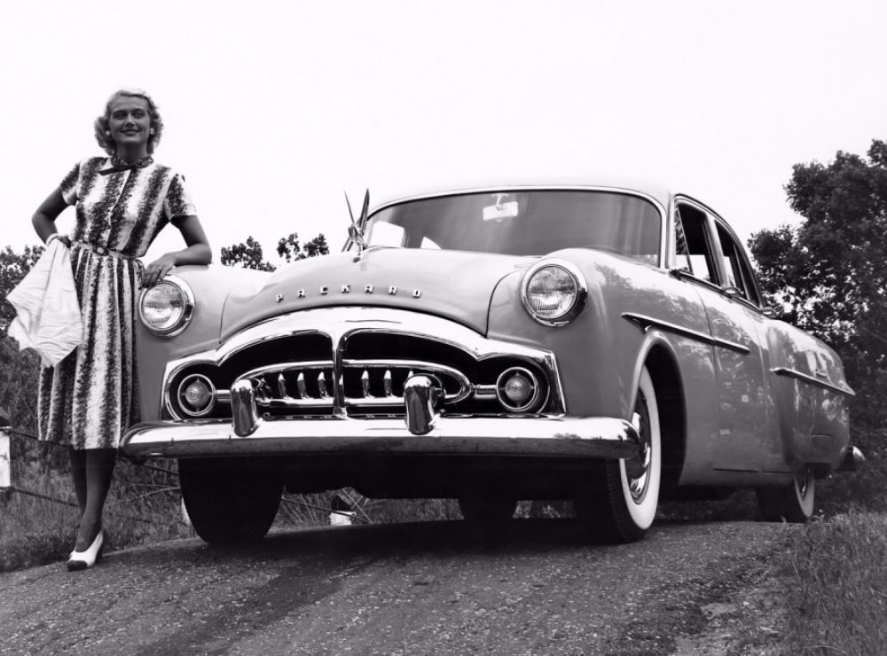 Beautiful Black and White Photos of a 1951 Packard 300 4-Door Touring ...