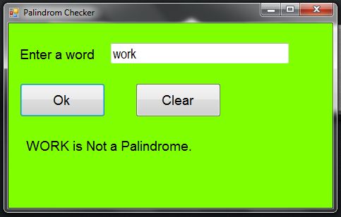 Free Programming Source Codes and Computer Programming Tutorials: Palindrome in Visual Basic.NET