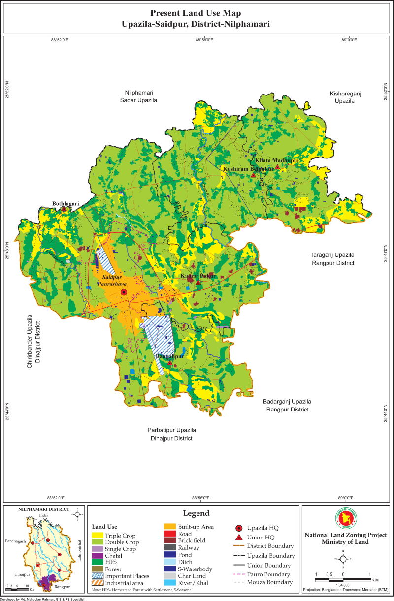Mouza & Land Use Maps of Saidpur Upazila, Nilphamari, Bangladesh ...