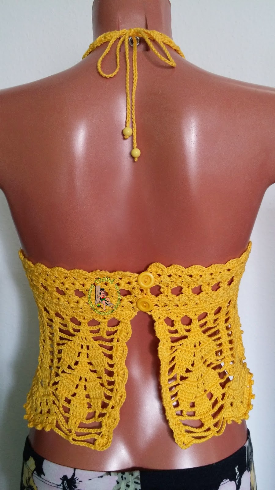 Thainá Agulha de Crochê: Cropped em Crochê / Top em Crochê