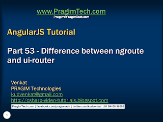 Sql server, .net and c# video tutorial: Difference between ngroute and ui-router