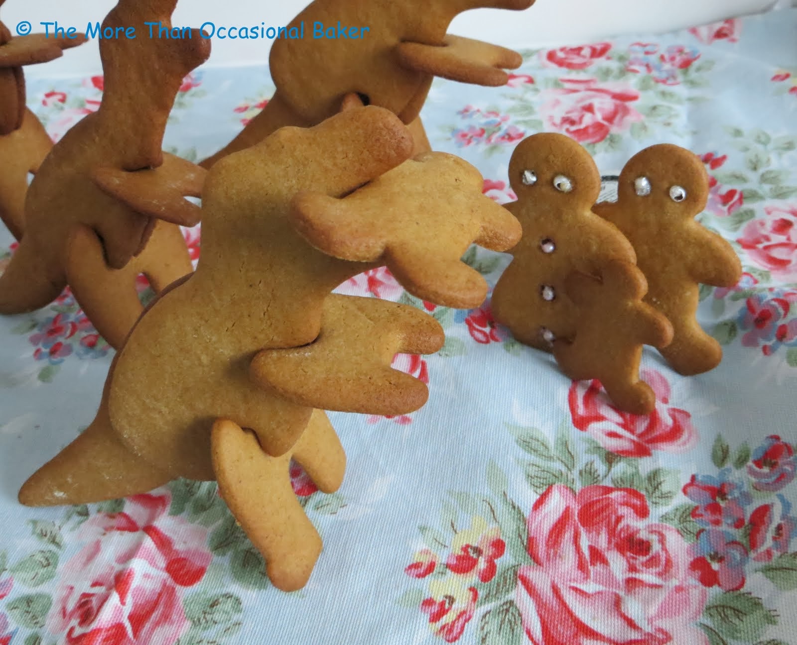 The more than occasional baker: 3D Dinosaur Gingerbread Cookies