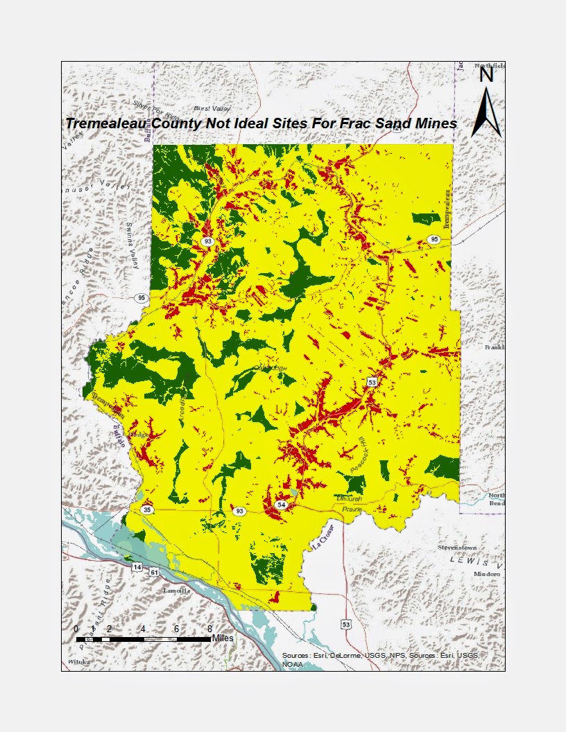 Geography 337 - GIS II: Raster Analysis of Frac Sand Mine Locations