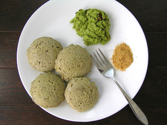 The Melting Pot: Mung Beans Idli / Steamed Mung Beans dumplings