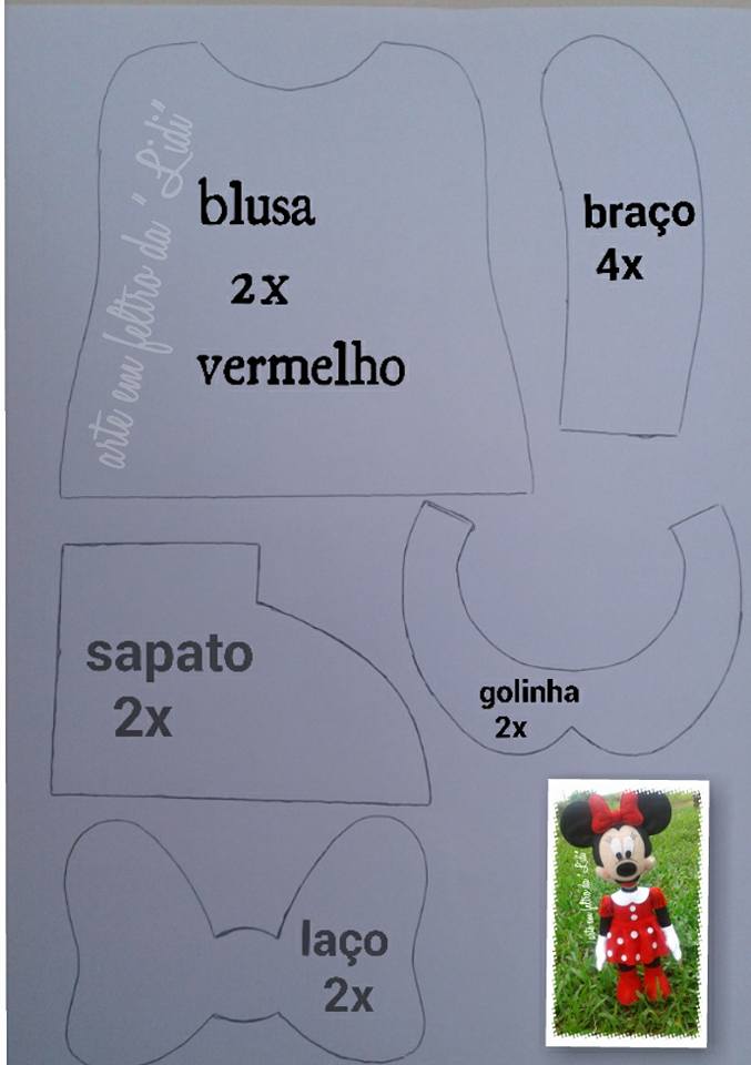 Molde Minnie e Mickey