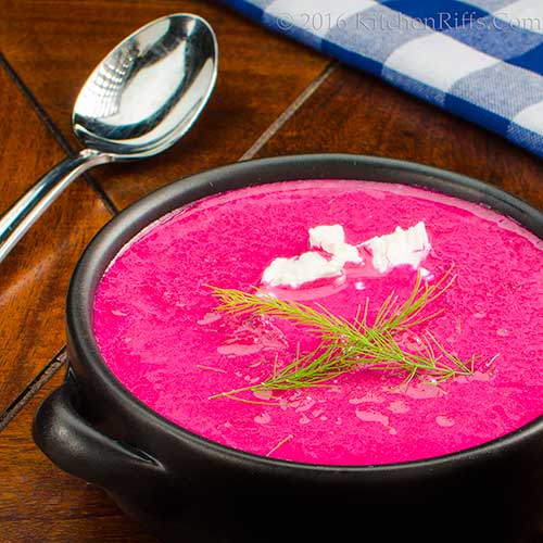 Kitchen Riffs: Chilled Beet and Cucumber Soup