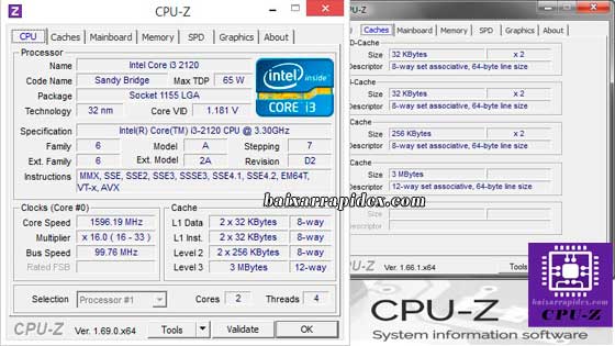 CPU-Z - Baixar Rapidex