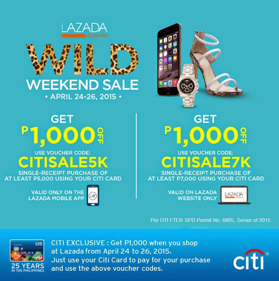 Manila Shopper: Lazada x Citibank Wild Weekend SALE: April 2015