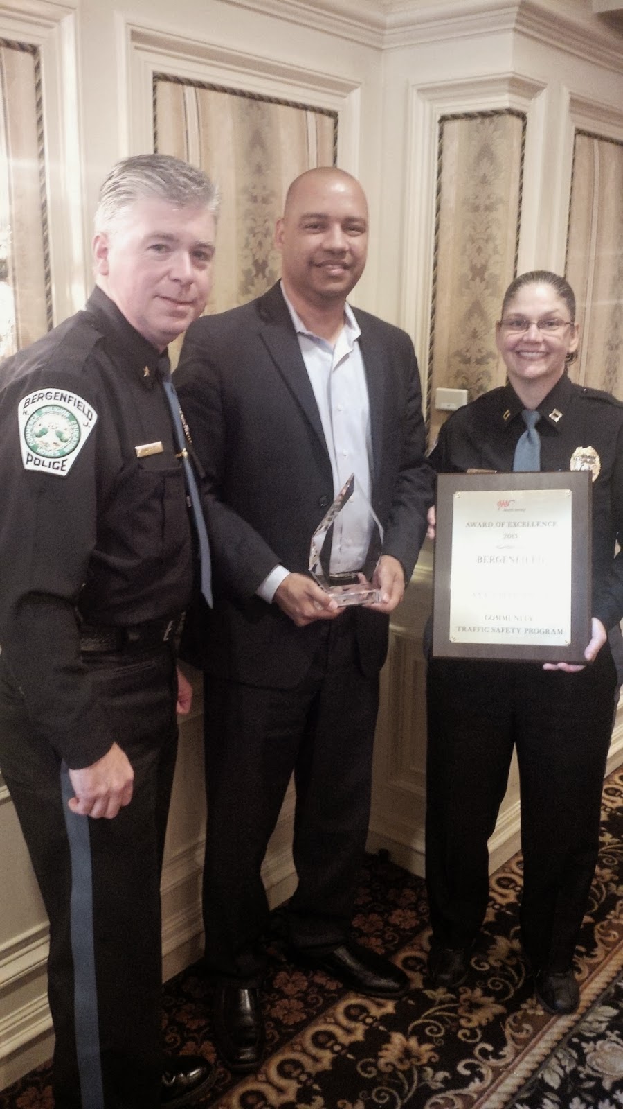 Bergenfield Police Department: BPD Receives AAA North Jersey Award