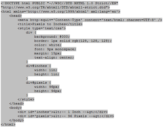 shahanaus: CSS: Values: Absolute Measurement