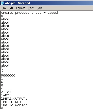 Oracle Apps World: Wrapping / encrypting PL/SQL code