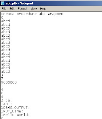 Oracle Apps World: Wrapping / encrypting PL/SQL code