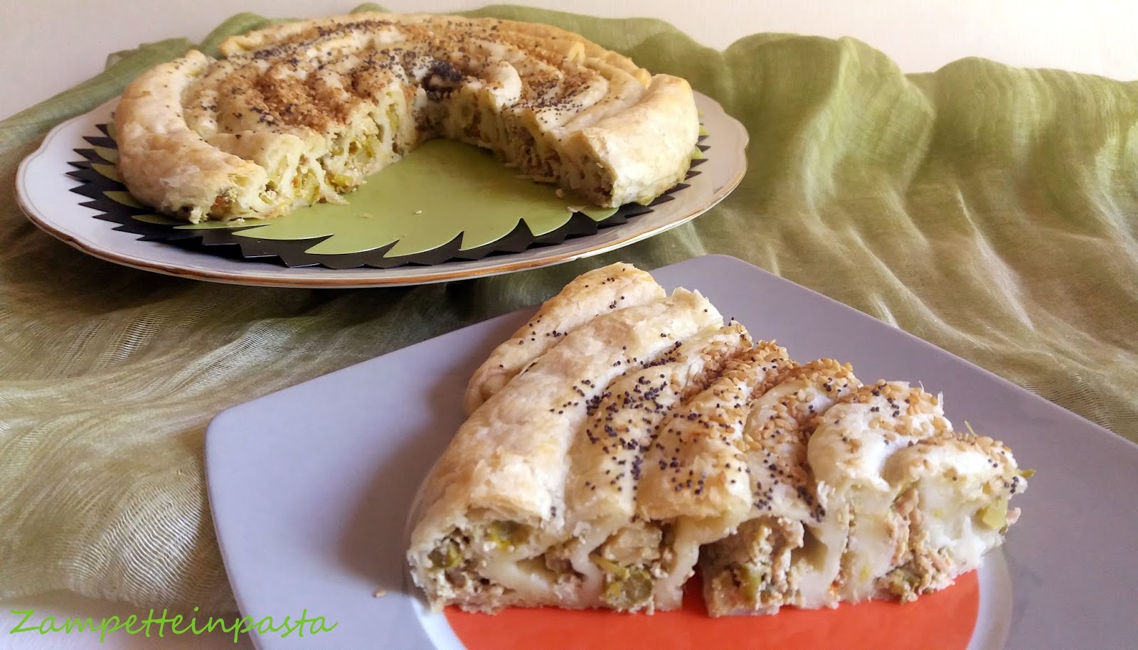 GIRELLA DI SFOGLIA RIPIENA | ZAMPETTE IN PASTA