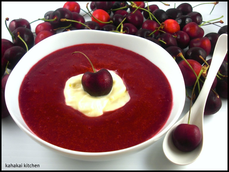 Kahakai Kitchen: Cold Cherry-Lemon Soup: Gorgeous and Refreshing for ...