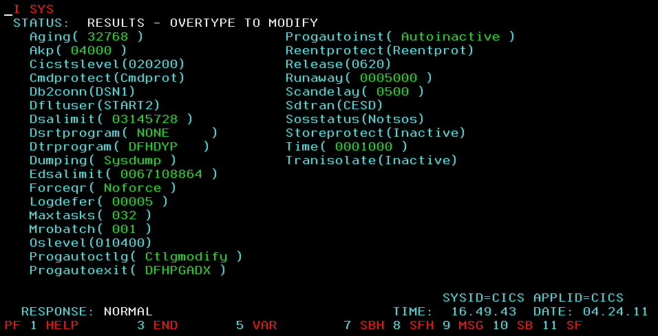 Usando CICS: transacción CEMT. - Consultorio Cobol