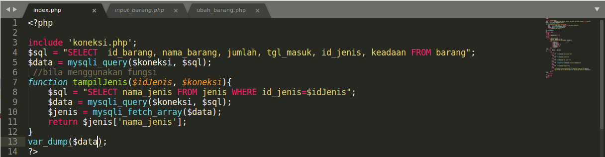 MySQLi_Query, MySQLi_fetch_assoc, dan MySQLi_fetch_array - Indah Uminaroh's Blog