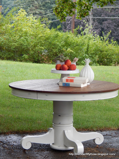 Number Fifty-Three: Gorgeous Stained & Painted Round Dining Table