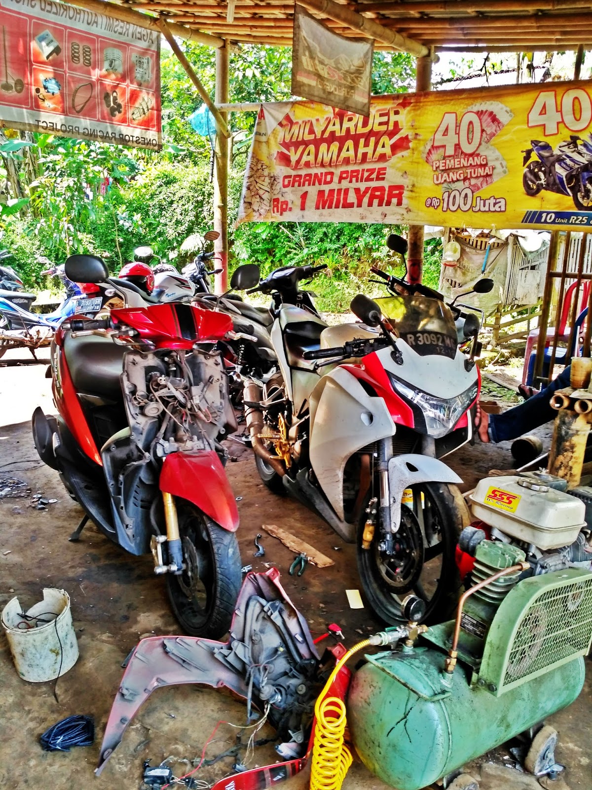 Ryan XavieRyren: “ONE STOP RACING PROJECT” BENGKEL MOTOR YG NYEMPIL DIKEBUN