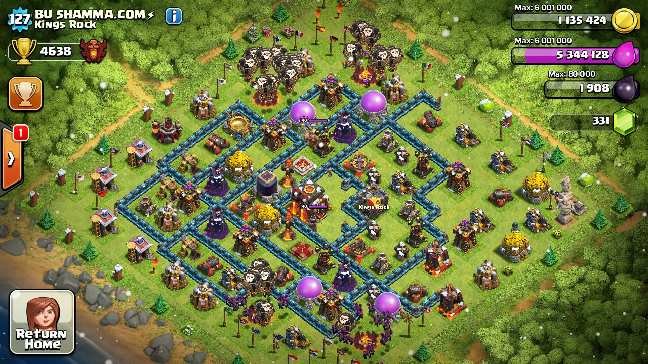 kitz blog: the best setup base of COC ( clash of clan ) for th10