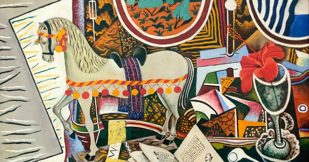 Art Viewing Experience Thought: Joan Miro's "Horse, Pipe and Red Flower"