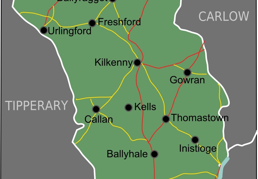 Kilkenny Map Region City - Map of Ireland City Regional Political