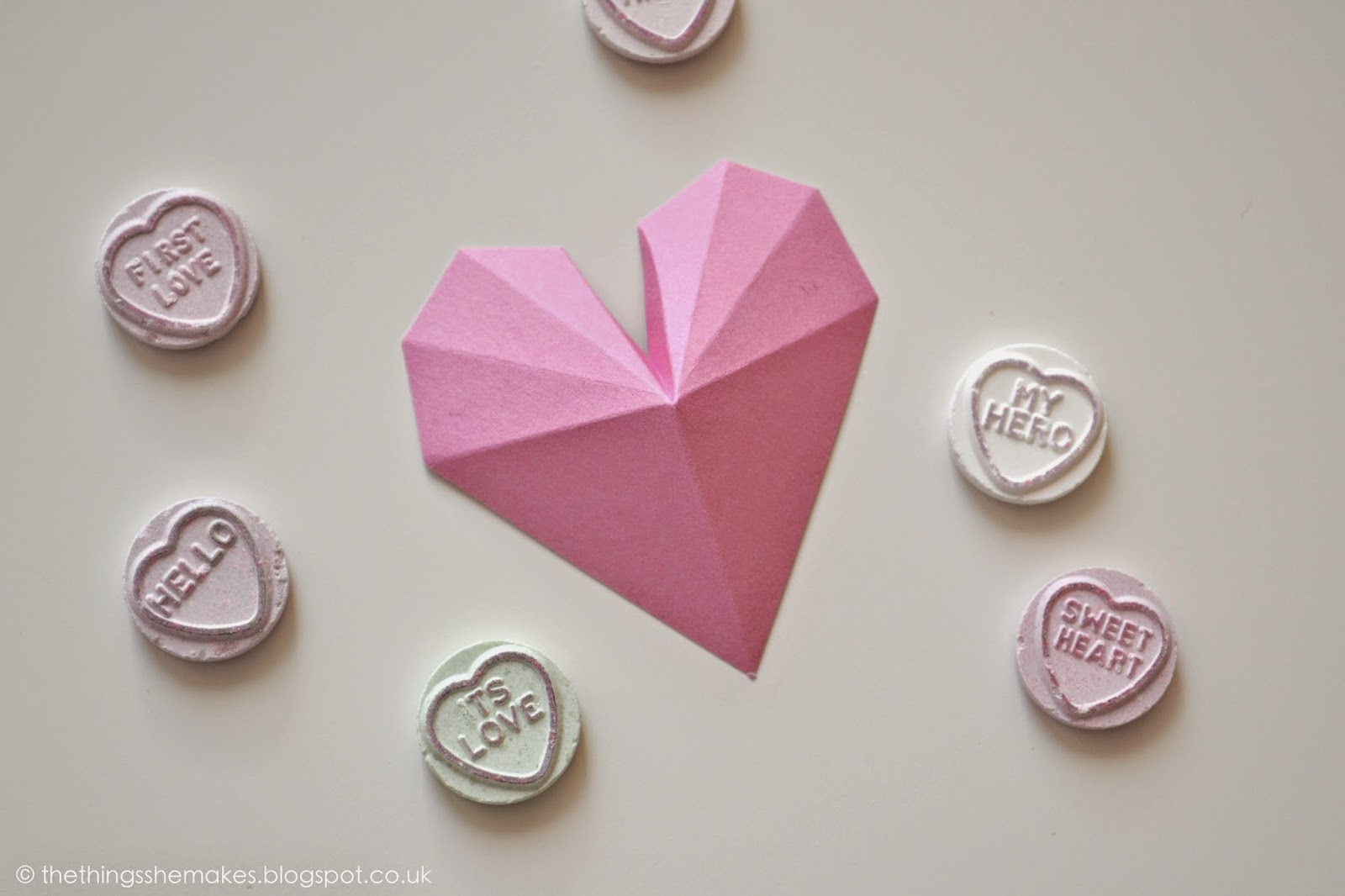 How to Make 3D Geometric Paper Hearts | The Things She Makes