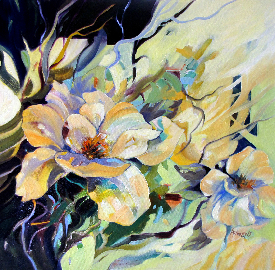 Daily Painters Abstract Gallery: Saphire Light...Oil...Texas Artist ...