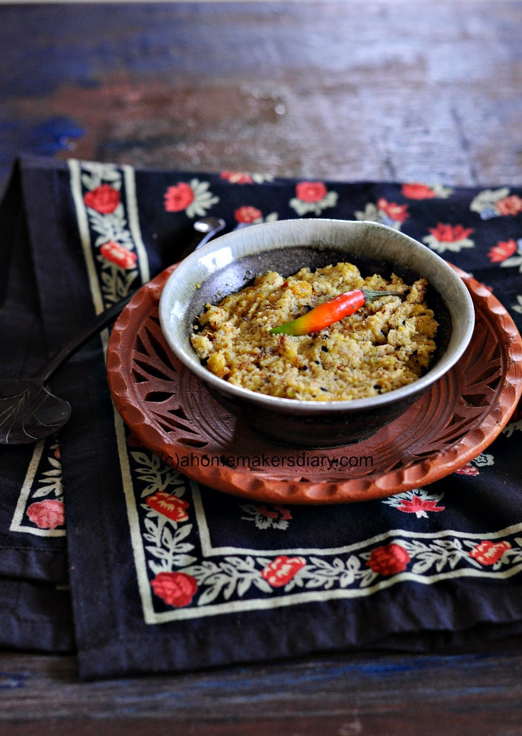 Mulo Bata (Spicy Radish Paste Relish) - A Homemaker's Diary