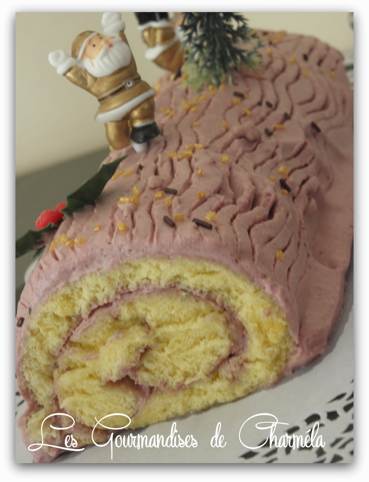Les Gourmandises de Charméla: Bûche de Noël aux Fruits Rouges