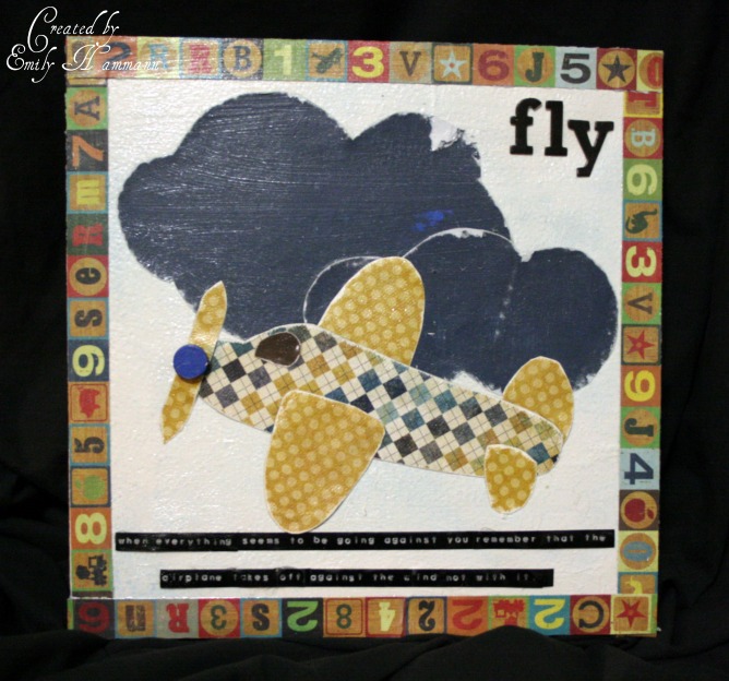 Lucky Girl Crafts: Mid-Week Mojo - Airplane Canvas