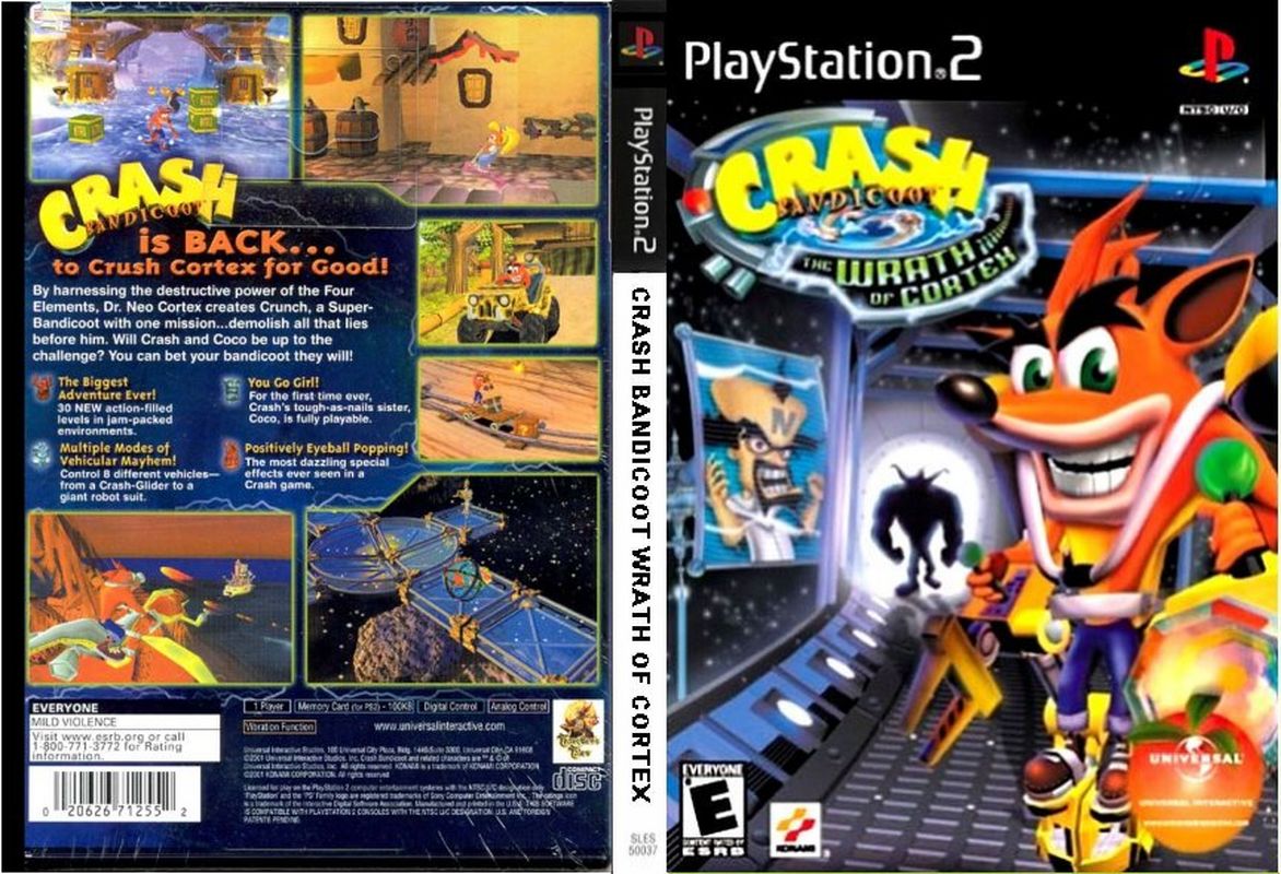 Leandro Capas: Jogo Crash Bandicoot The Wrath Of Cortex PS2 DVD Capa
