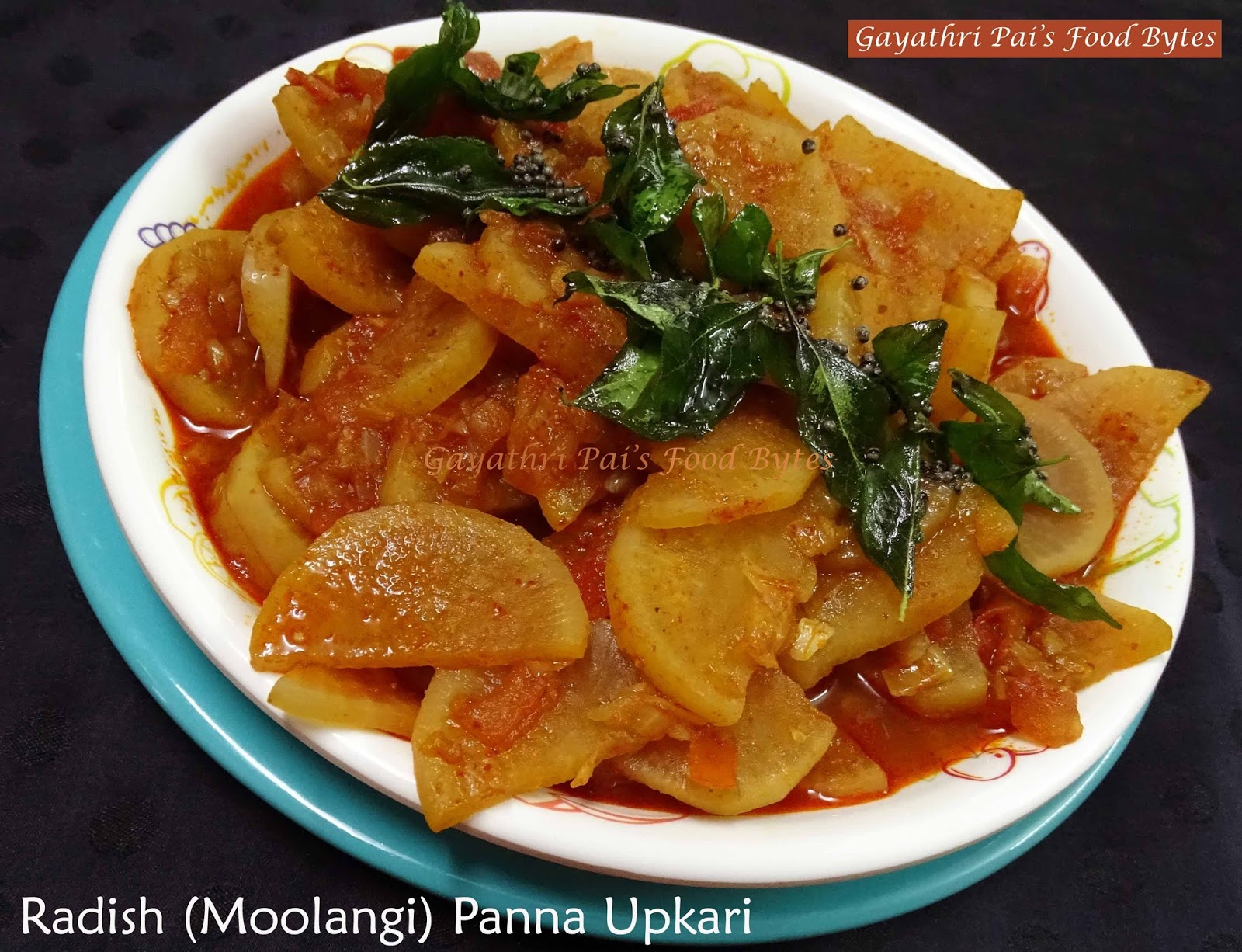 Gayathri Pai's Food Bytes: Moolangi Panna Upkari (Spicy Radish Curry).