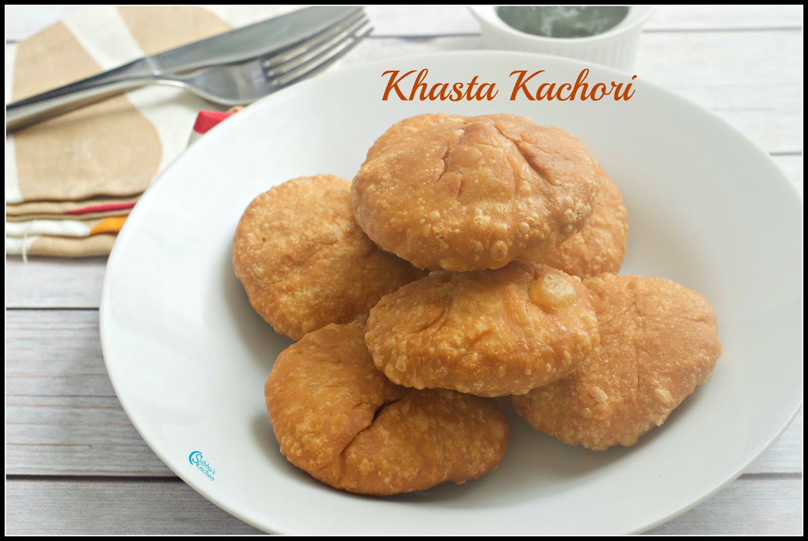 Khasta Kachori Recipe | Moongdal Kachori Recipe - Subbus Kitchen