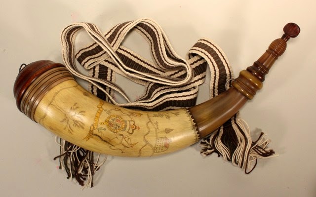 Contemporary Makers: Engraved Early Philadelphia Powder Horn by Art DeCamp