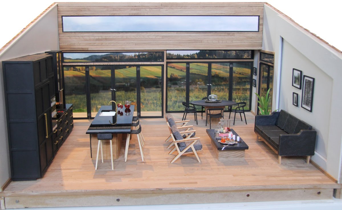 Belmont House Interior — Paper Doll Miniatures