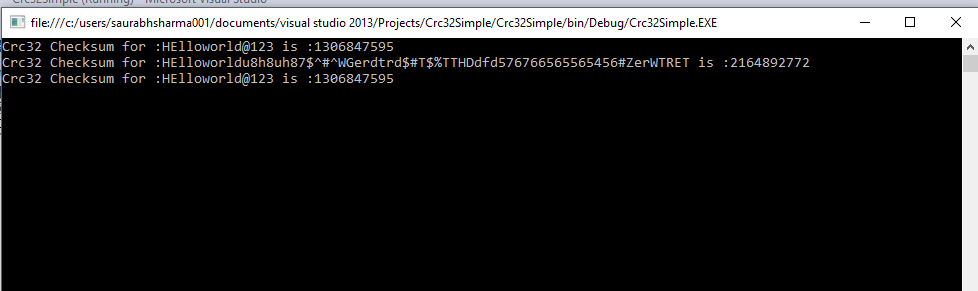 TSM Utilities: Crc32 Implementation in C#
