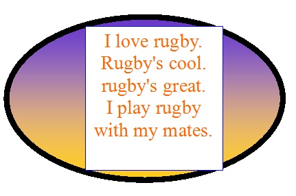 Room 3: Rugby poems by room 3