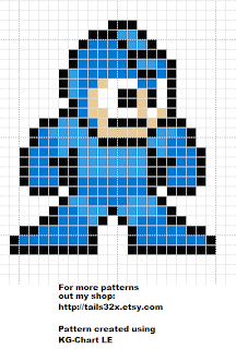 Pixel Stitch: Mega Man Pattern for Cross Stitch, Needlepoint and Bead ...