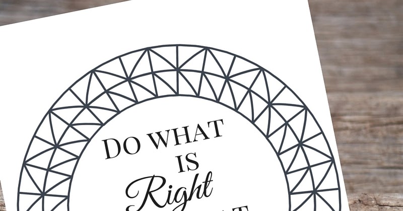 The Prudent Pantry: Free Coloring Page: Do What is Right...