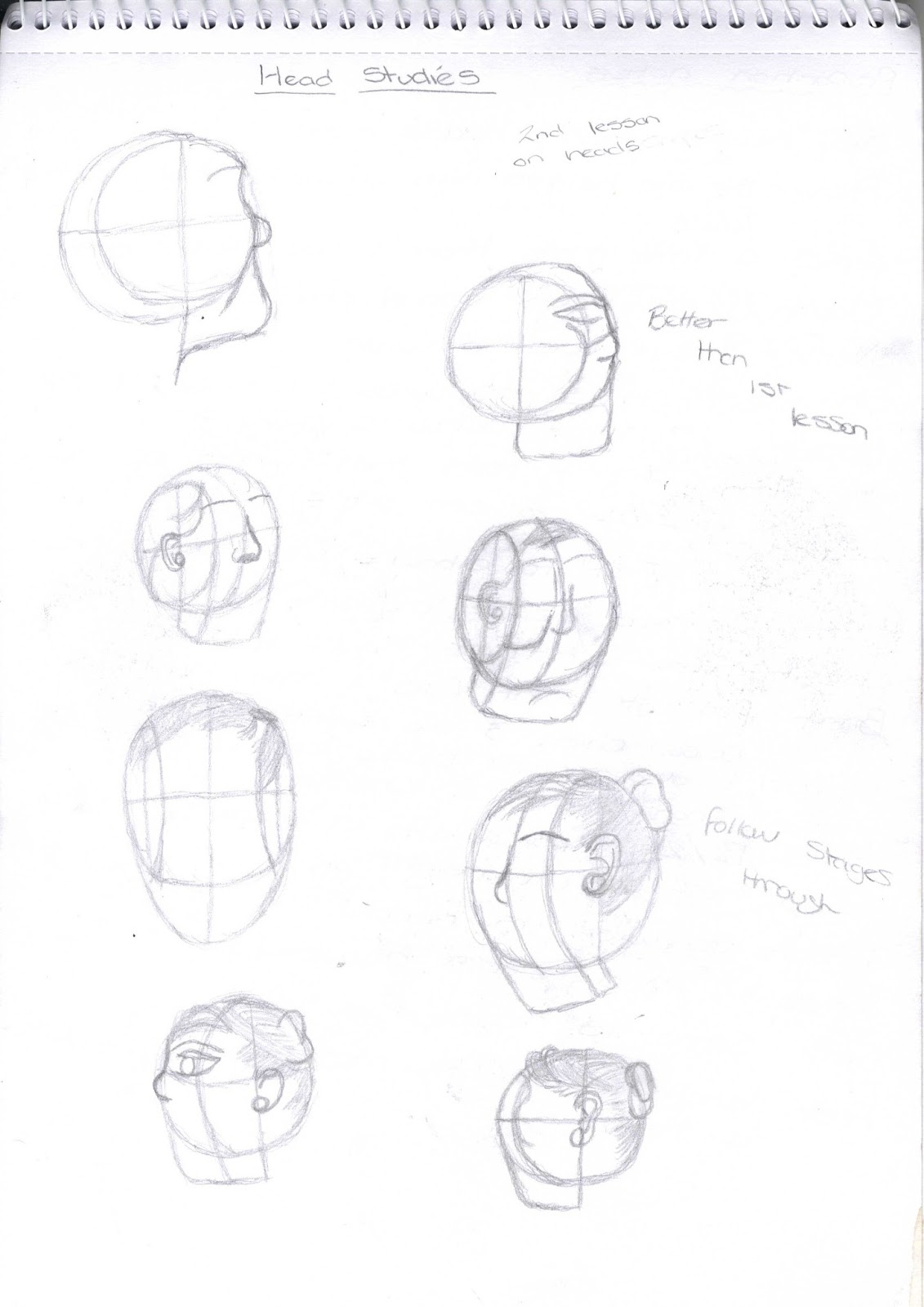 Drawing for Animation: Head studies (Sem 1)