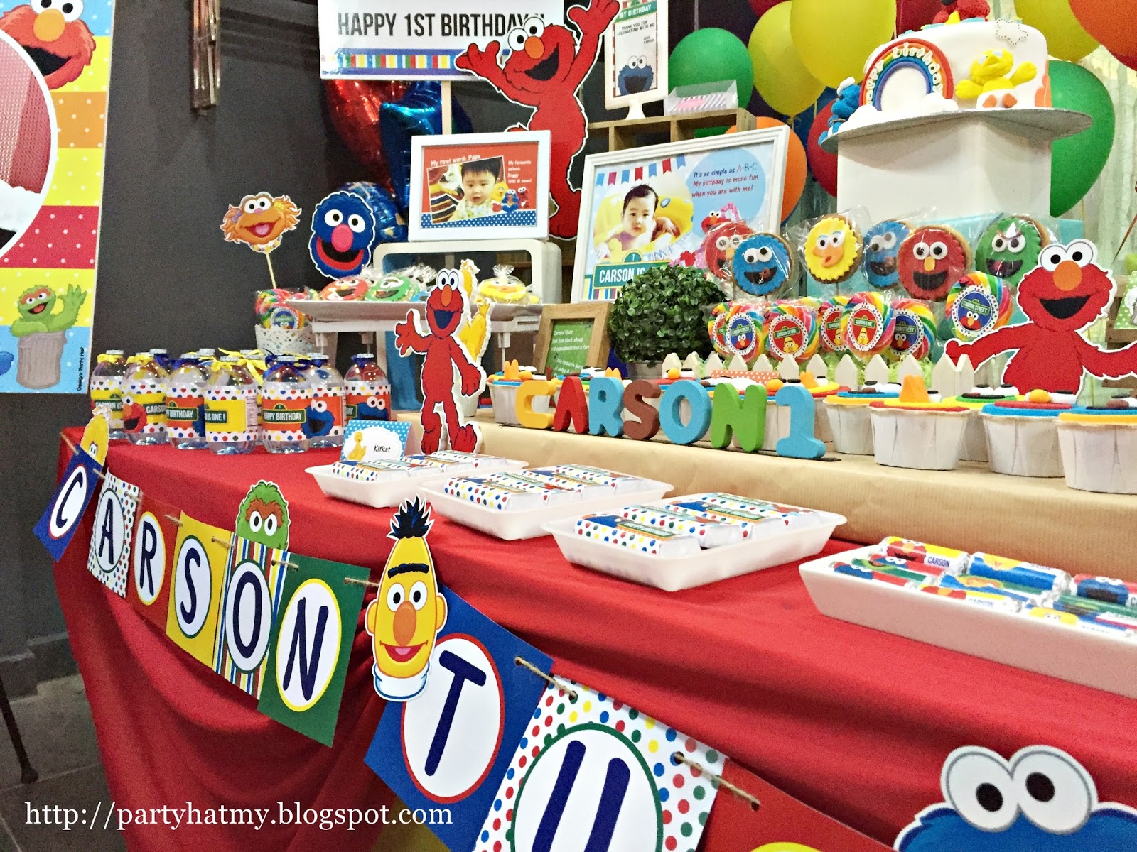 Party Hat: Sesame Street Birthday Party for Carson