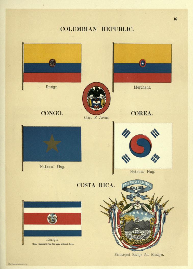 mochi thinking: Flags of maritime nations (1899) （navy Department）US ...