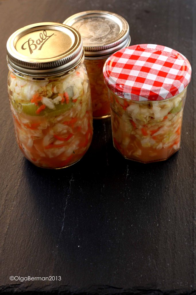 Mango & Tomato: Russian Salted Cabbage with Carrots, Garlic & Apples ...