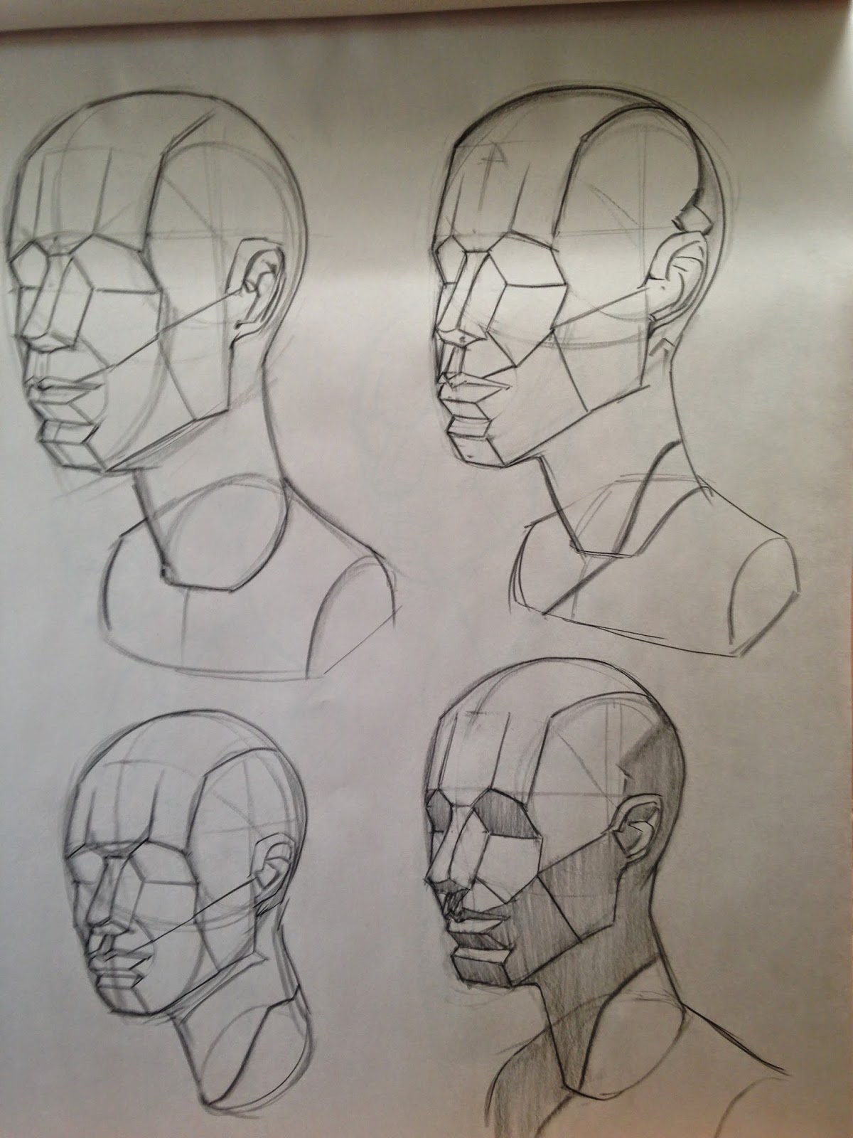 Drawing Madness!: Planar head studies and some more sculpts