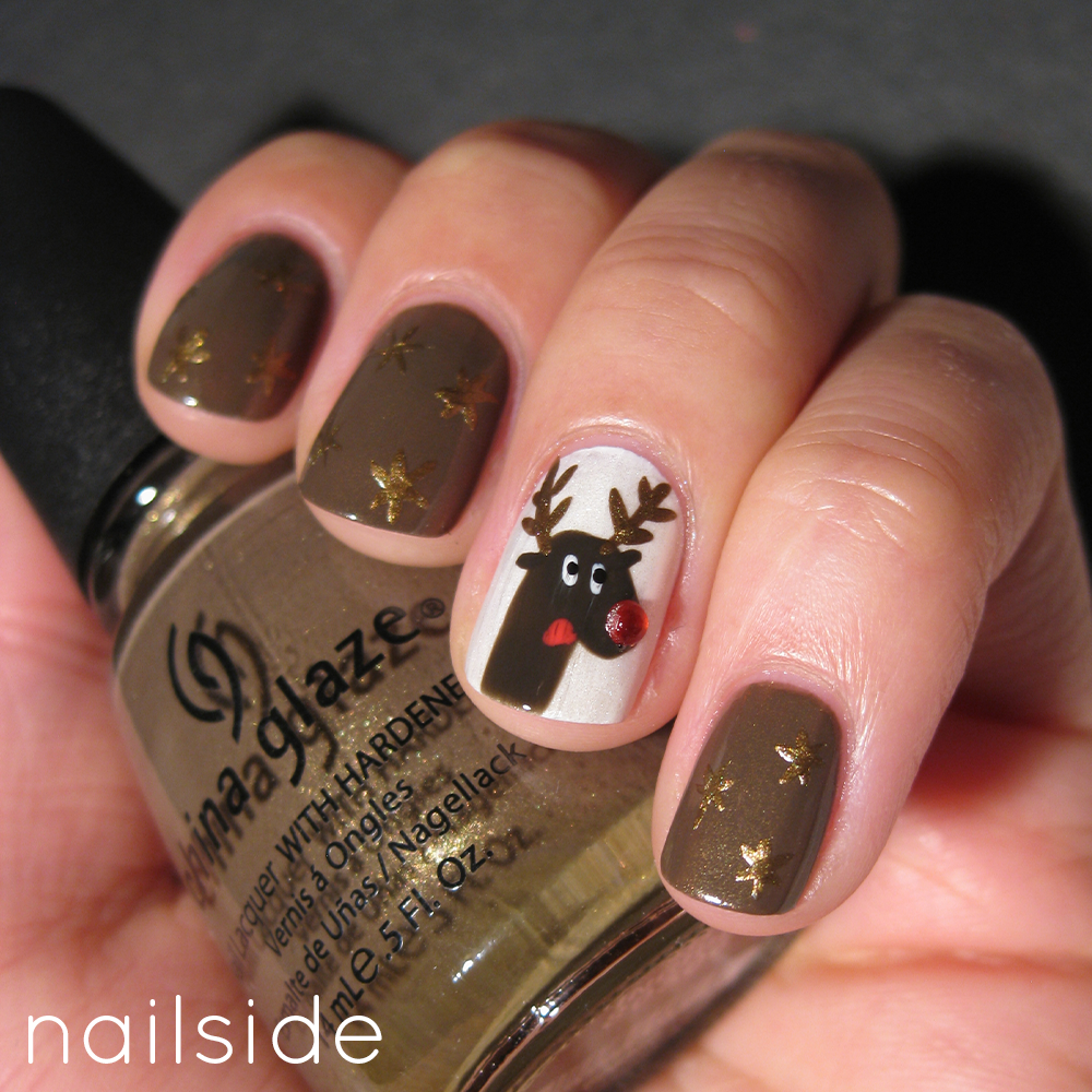 Nailside: Rudolph, the Rhinestone nosed Reindeer