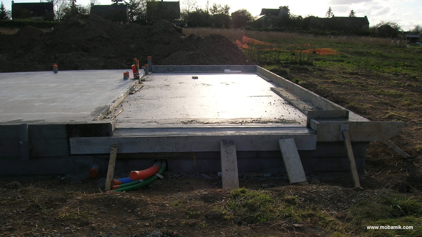 Coulage de dalle de compression